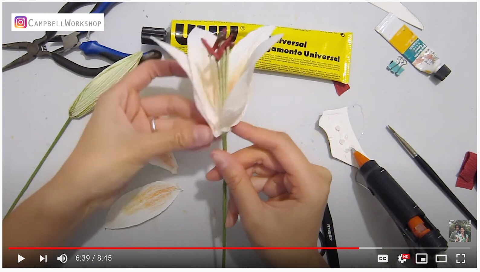 Digital Template Handmade Crepe Paper Oriental Lily Digital - Etsy