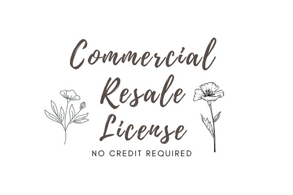 Commercial Resale License for Single Flower No Credit | Etsy