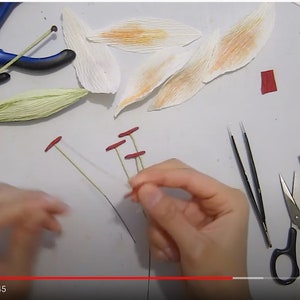 Digital Template Handmade Crepe Paper Oriental Lily Digital - Etsy