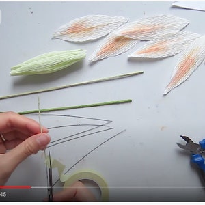 Digital Template Handmade Crepe Paper Oriental Lily Digital - Etsy