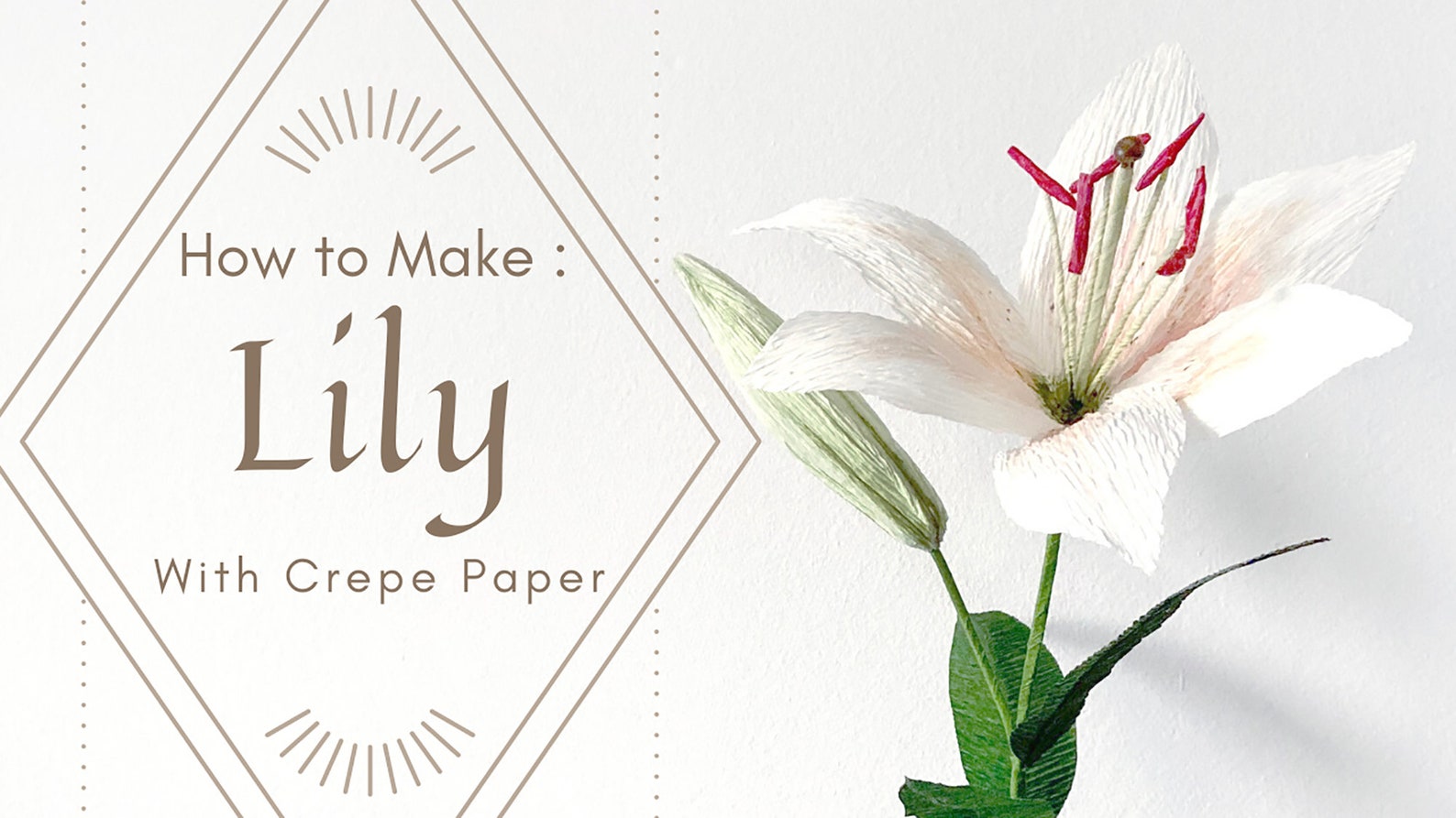 Digital Template Handmade Crepe Paper Oriental Lily Digital - Etsy