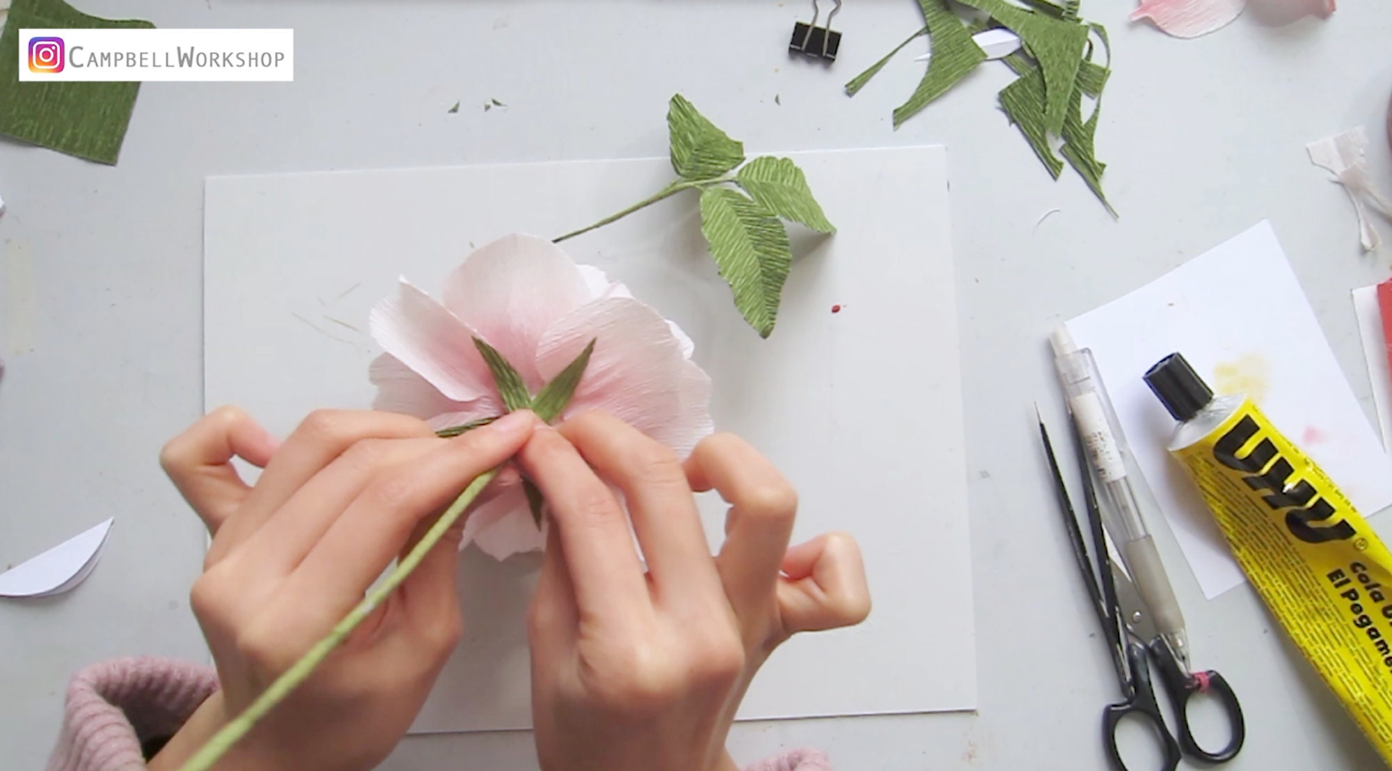 DIY KIT - Handmade Crepe Paper English Rose - Scepter'd Isle Flower's ...