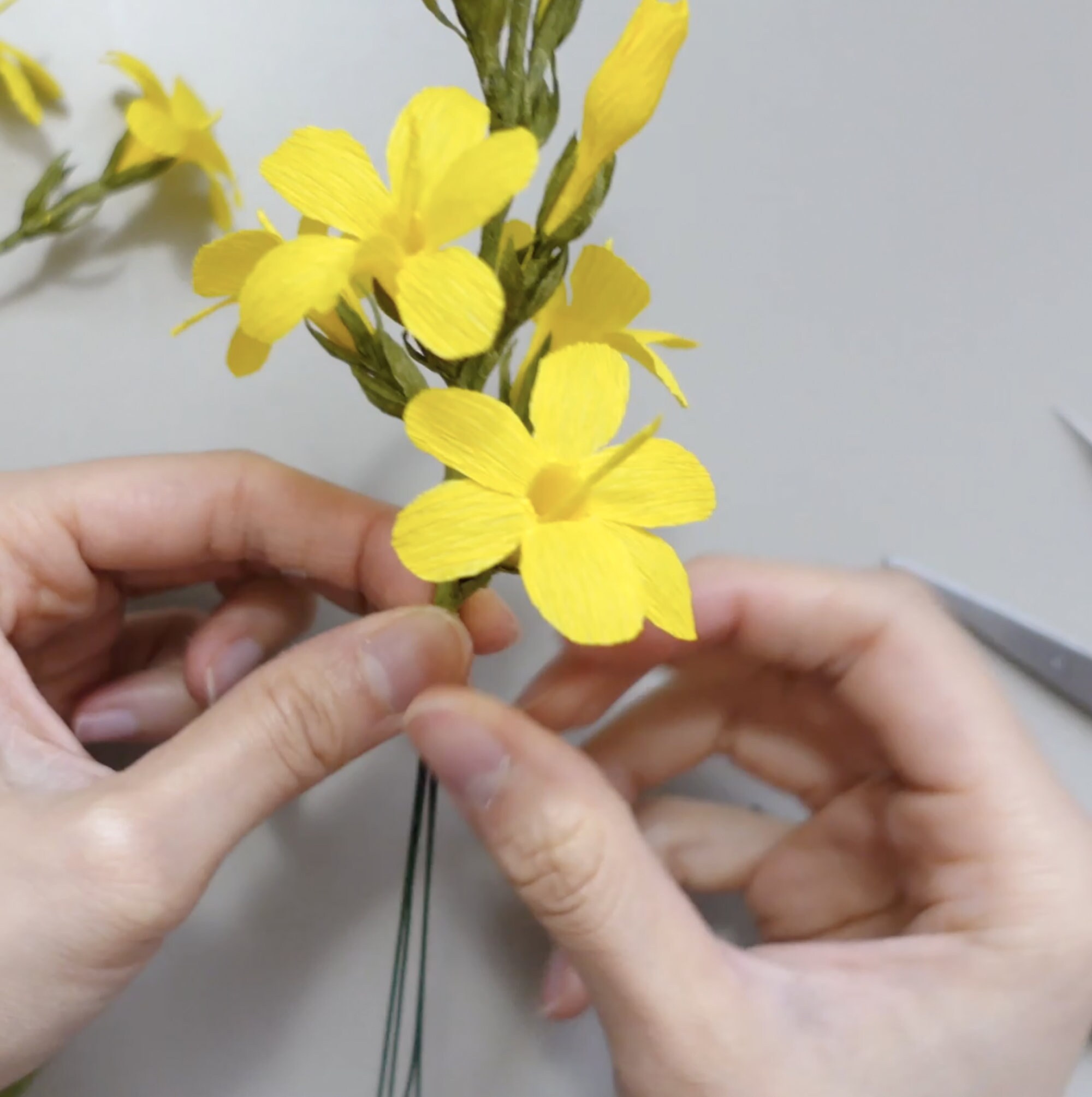 Digital Template Handmade Crepe Paper Winter Jasmine Digital - Etsy