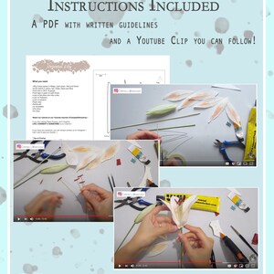 Digital Template Handmade Crepe Paper Oriental Lily Digital - Etsy