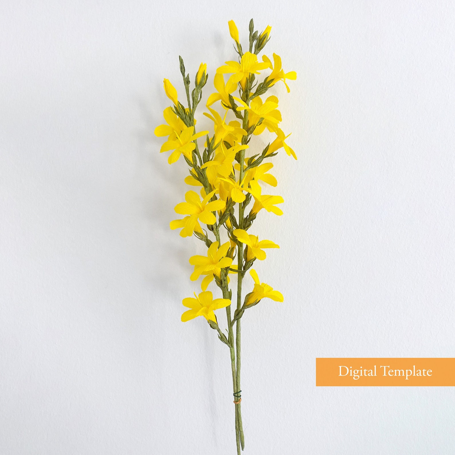 Digital Template Handmade Crepe Paper Winter Jasmine Digital - Etsy