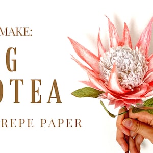 Digital Template Handmade Crepe Paper King Protea Flower - Etsy