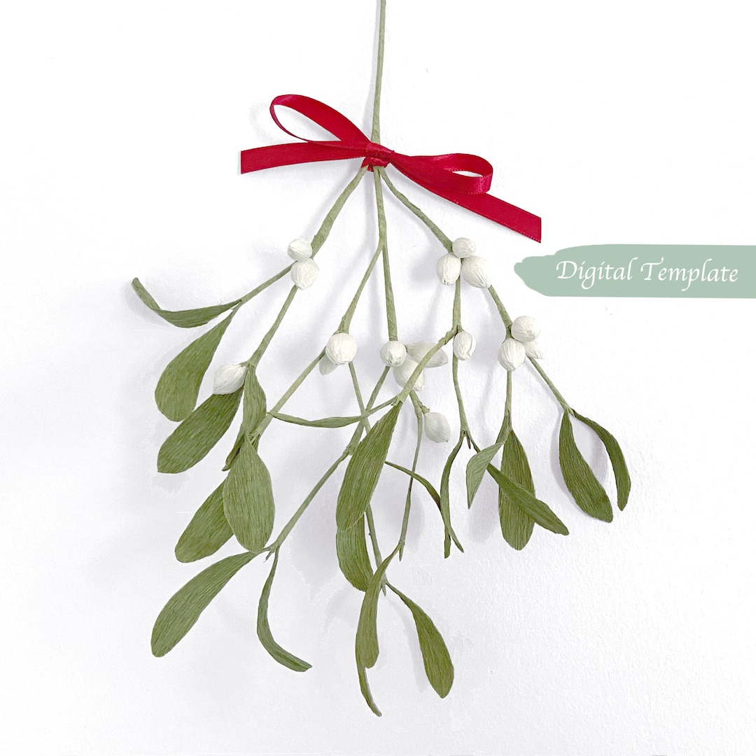 Crepe Paper Mistletoe Template With Video Tutorial - Etsy