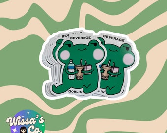 Beverage Goblin Vinyl Sticker - Etsy