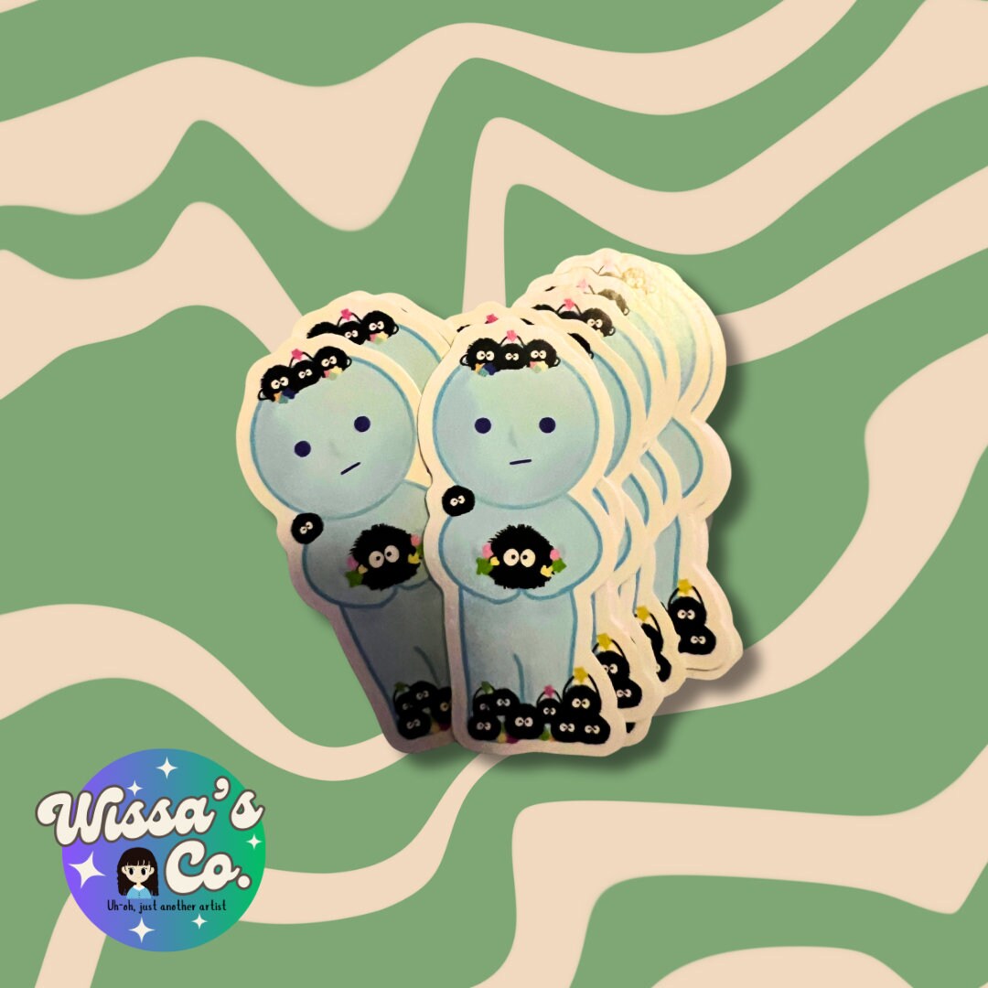 Smiski With Soot Sprites Vinyl Sticker - Etsy