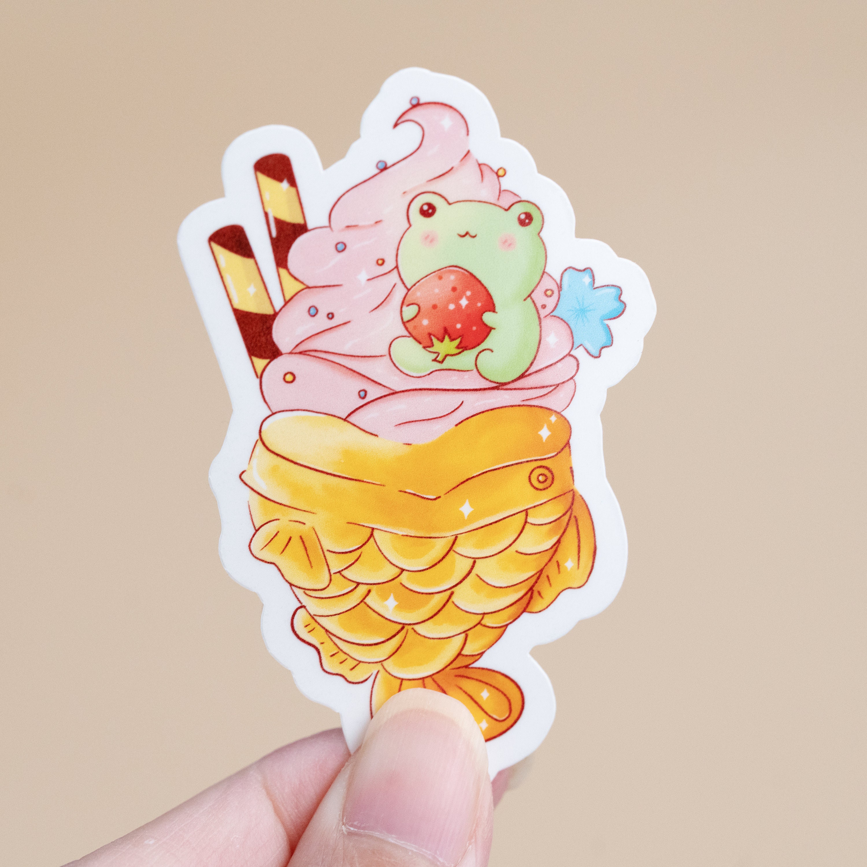 Frog Sticker Pack Set 4, Cute Frog Stickers, Laptop Stickers, Kawaii ...