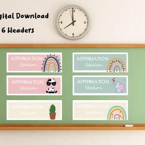Editable Affirmation Station Mirror Display for Kids, Toddlers ...