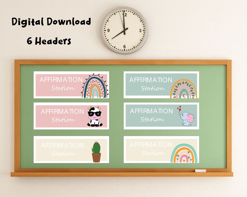 Editable Affirmation Station Mirror Display for Kids, Toddlers ...