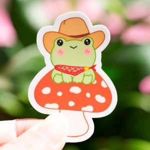 Frog Sticker Pack Set 8, Cute Frog Stickers, Laptop Stickers, Kawaii ...