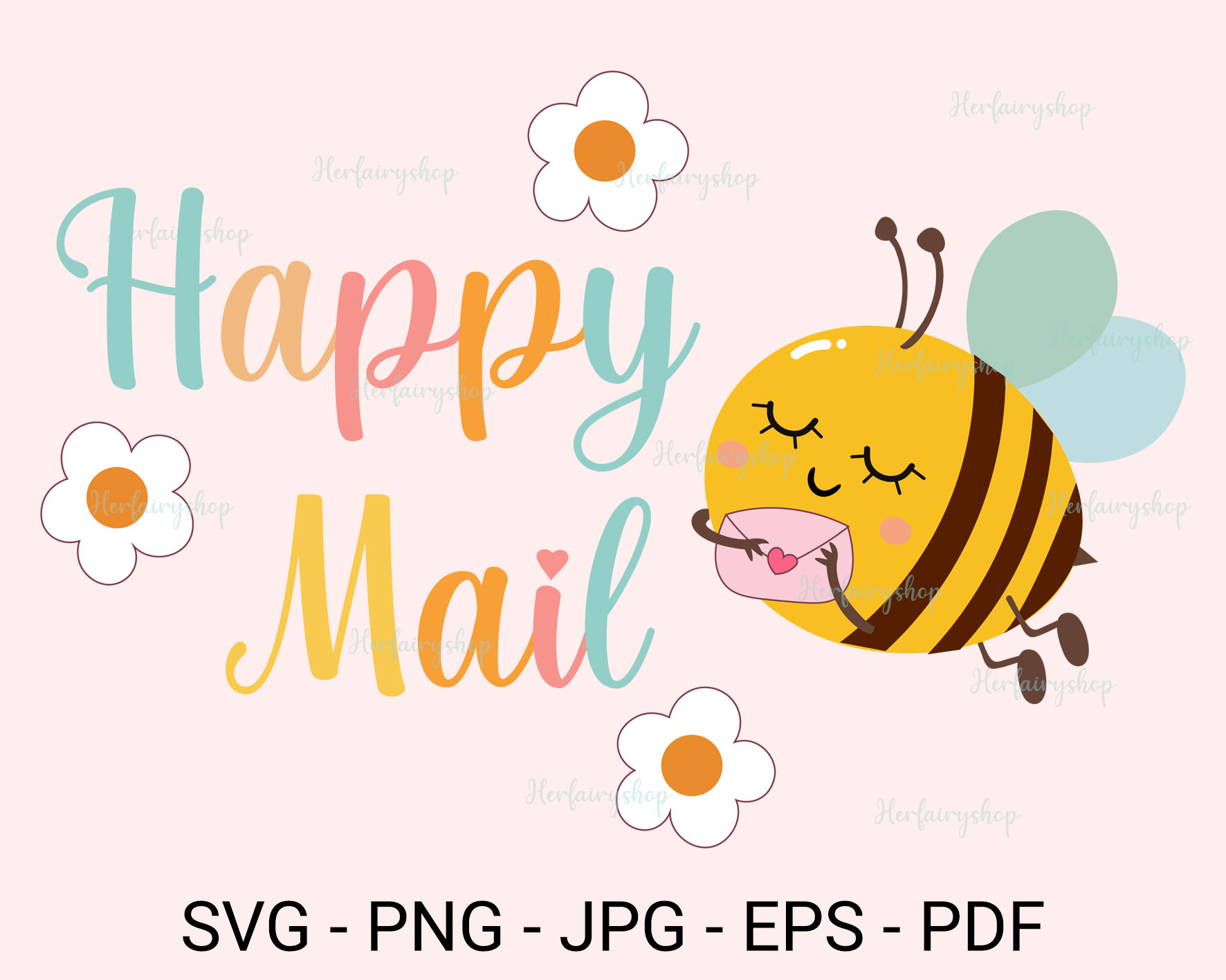 Happy Mail Sticker SVG PNG Script Small Business Thank You | Etsy UK