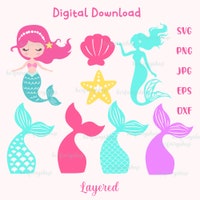 Happy Birthday Mermaid Tail SVG Digital File - Etsy