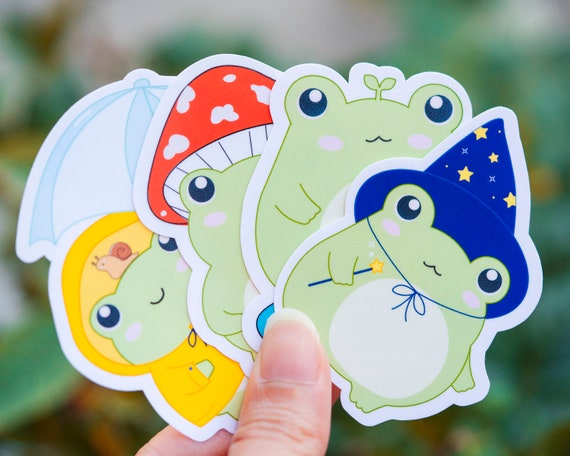 Paper & Party Supplies Cute Sticker Flakes Cute Froggy Sticker Pack ...