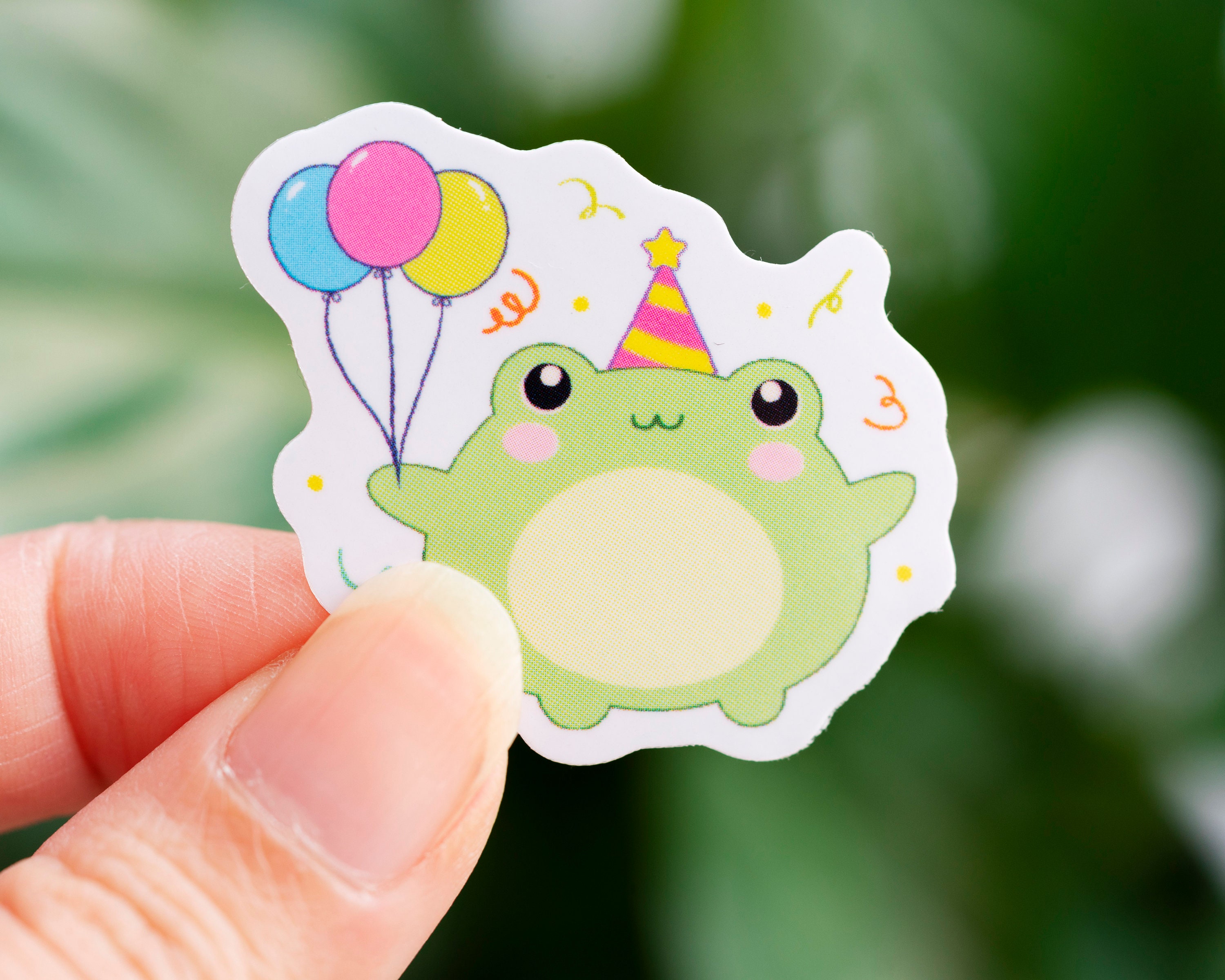 Pack of 6 Frog Vinyl Sticker Kawaii Frog Frog Lover Sticker - Etsy