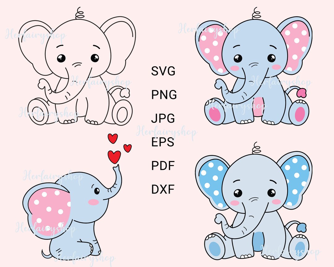 Baby Elephant SVG Cute Elephant Baby Boy Baby Girl Cut - Etsy Australia