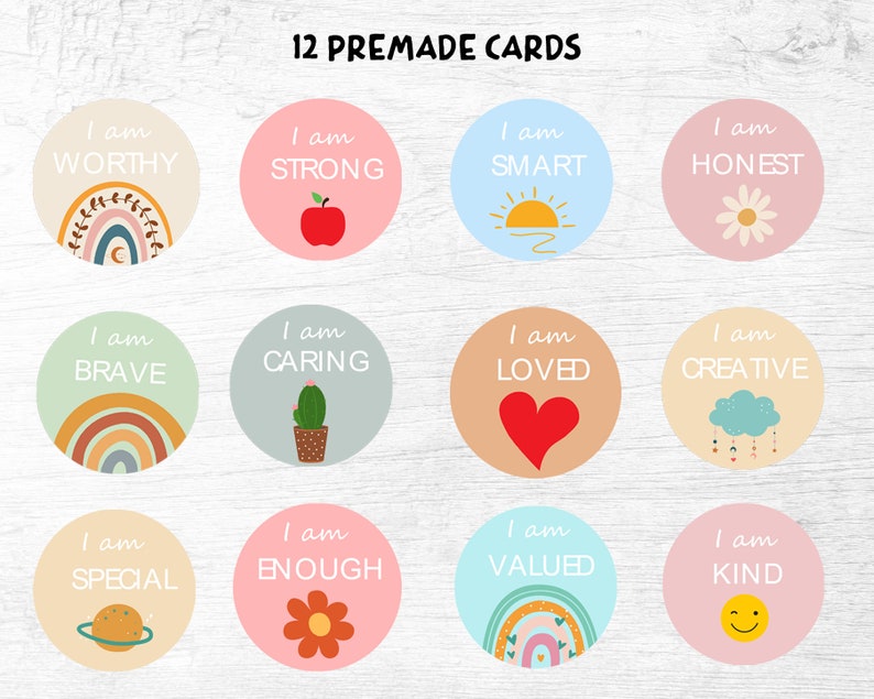 Editable Affirmation Station Mirror Display for Kids, Toddlers ...