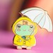Frog Enamel Pin, Froggy Enamel Pin, Raincoat Frog Pin, Happy Little ...