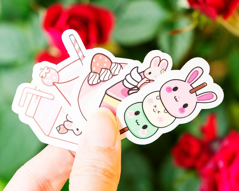 30 Stickers Pack Pink Kawaii Stickers Cute Sticker Set - Etsy