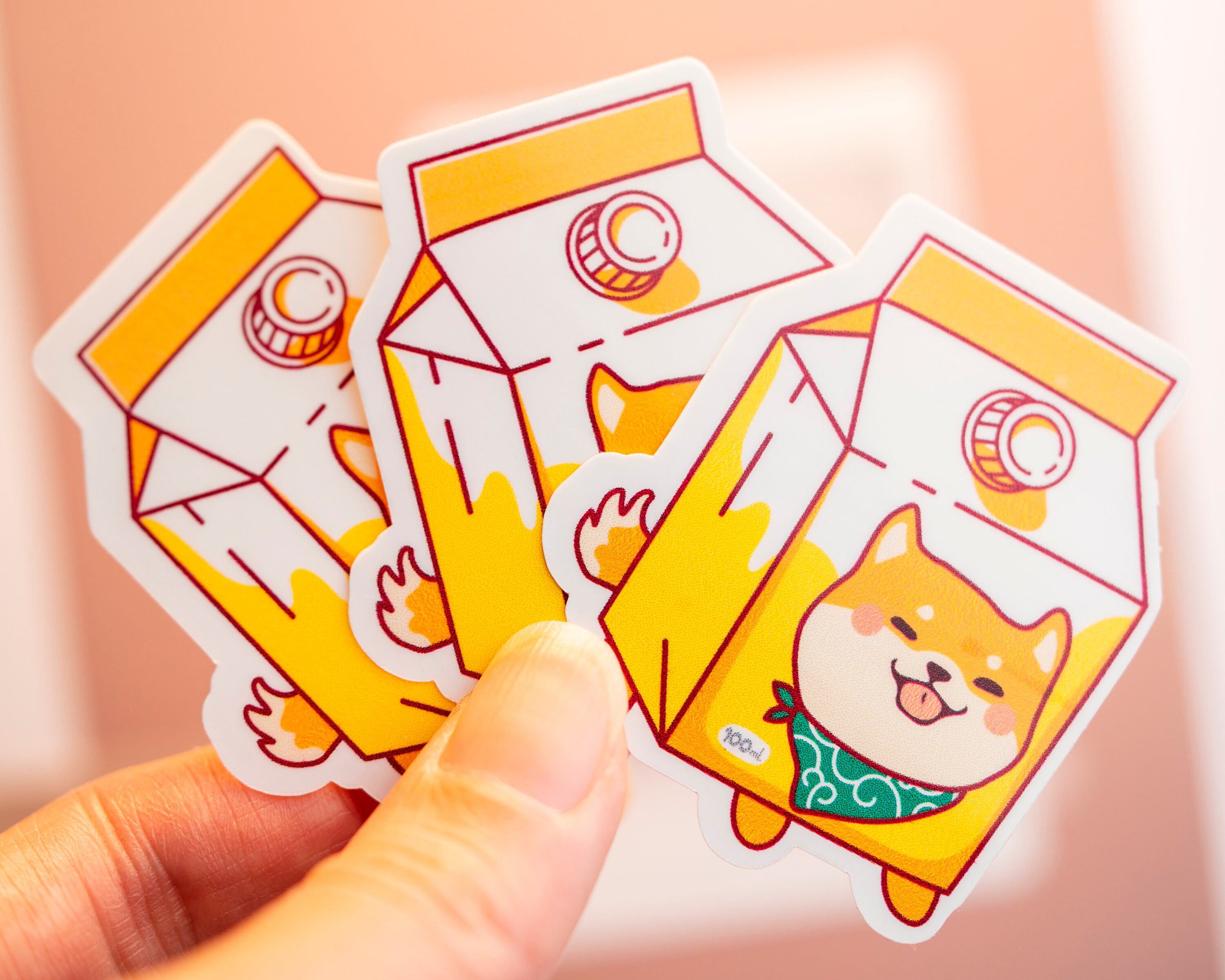 Milk Carton Orange Milk Banana Milk Sticker Flake - Etsy