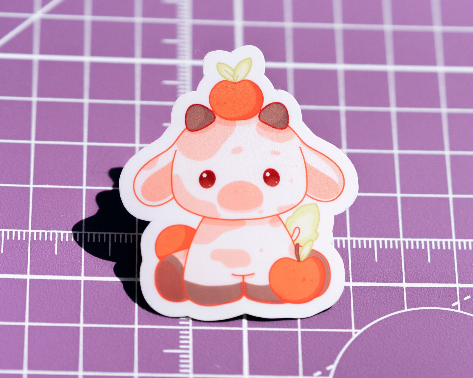 Cute Cow Stickers Bundle I Kawaii Fruit Cow Sticker I Strawberry Cow I ...