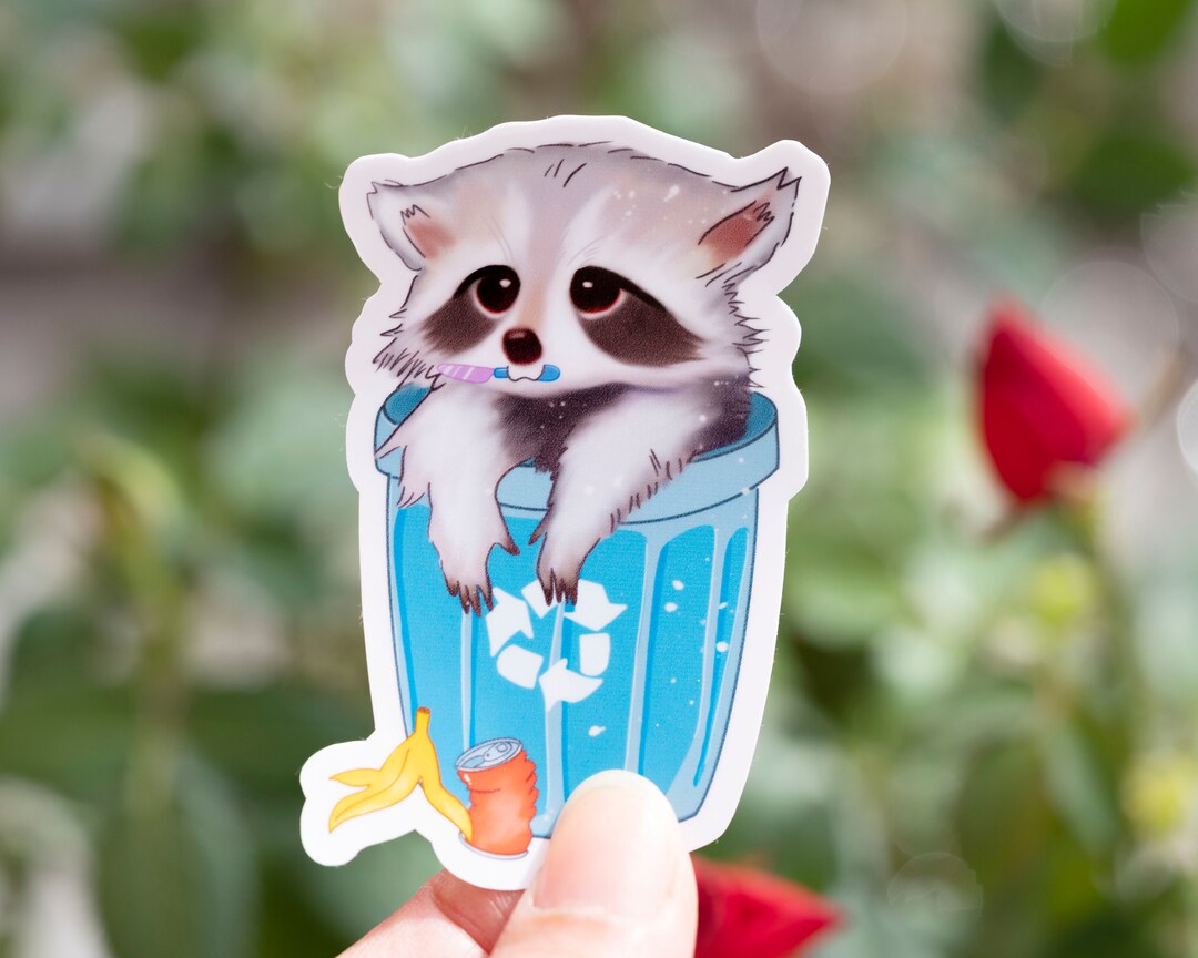 Raccoon Sticker - Trash Raccoon Sticker - Danger Racoon - Criminal ...