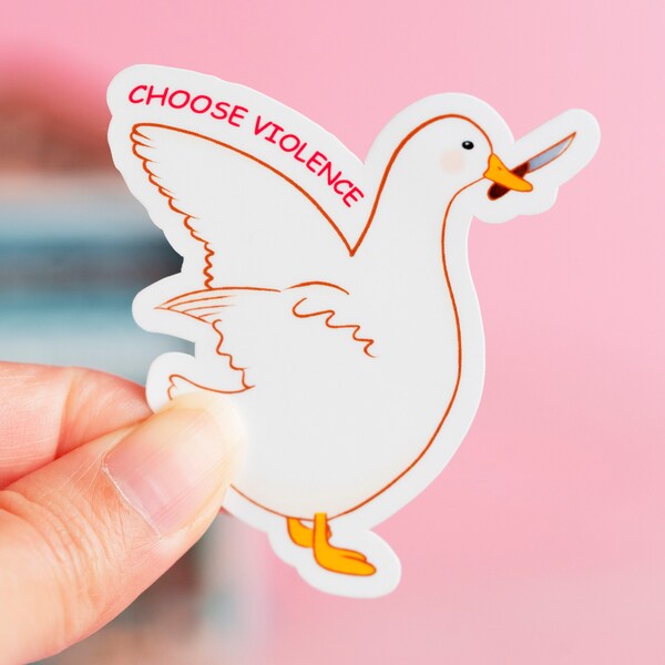 Duck Decal With Knife - Etsy