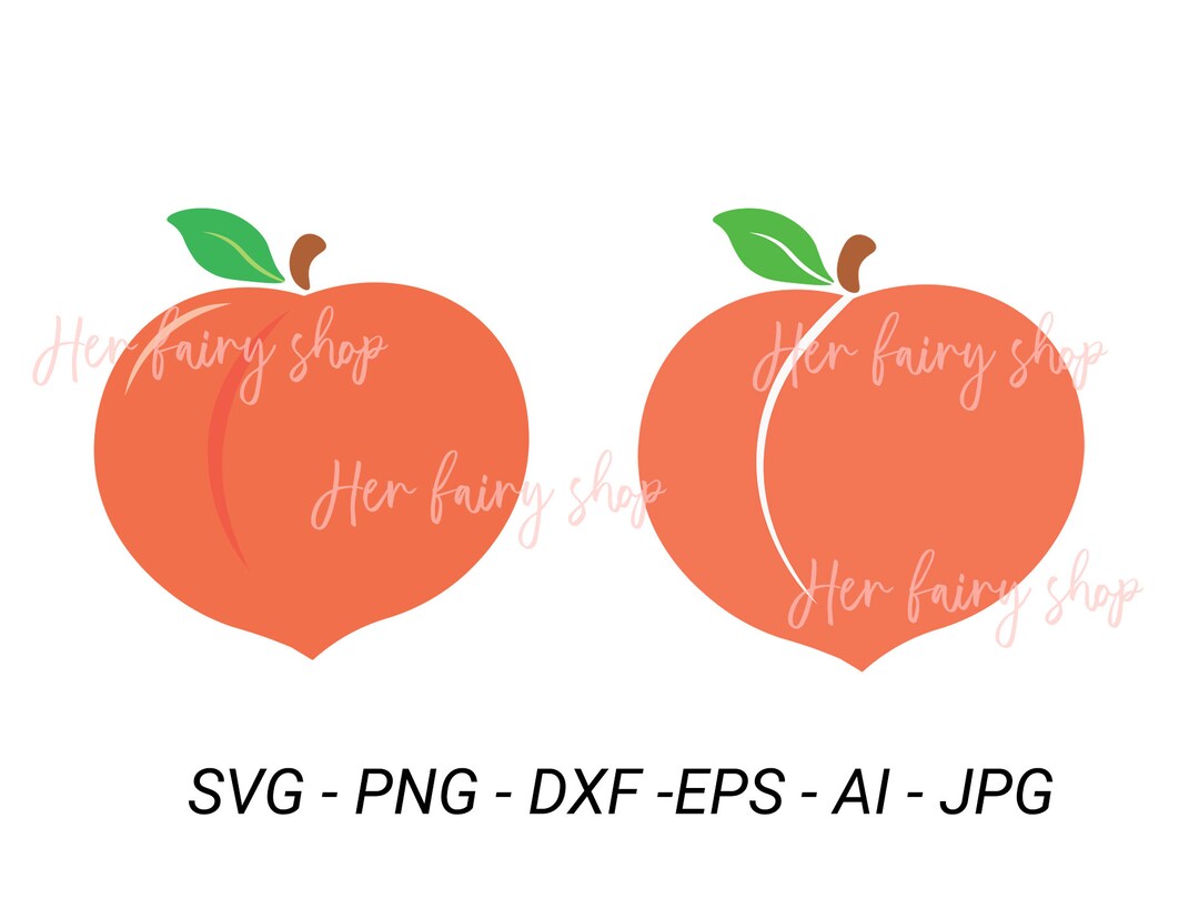 Peach SVG, Instant Download, Digital Clipart, Peach Cut Files, Print ...
