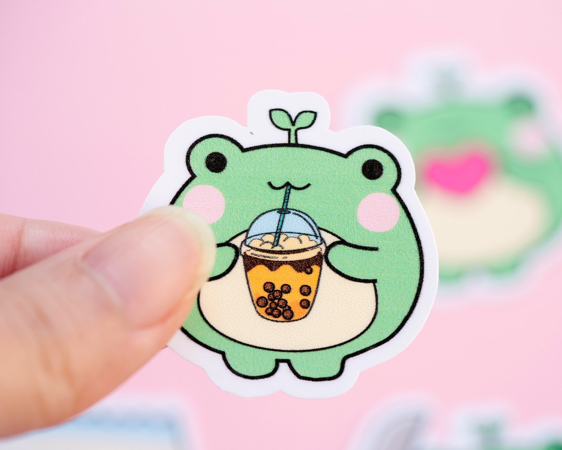 Froggy Sticker Bundle/ Cute Frog Stickers/ Cottagecore Kawaii - Etsy