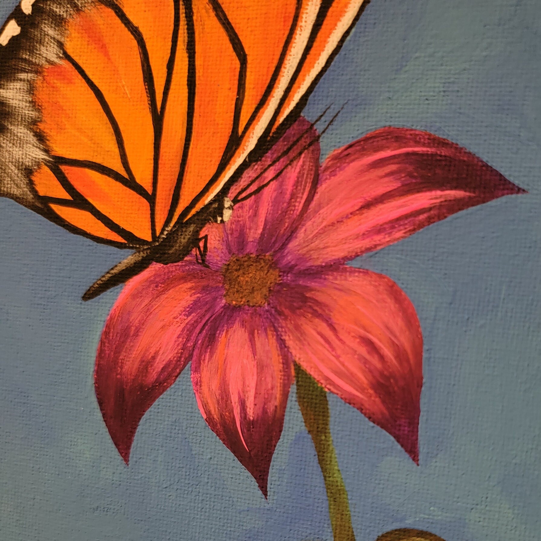 Monarch Butterfly Painting, Monarch Butterfly, Simple Flower Painting ...