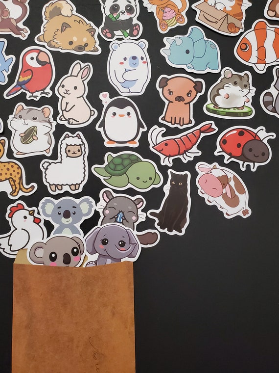 Random Animal Stickers Cute Baby Animal Stickers Pet | Etsy