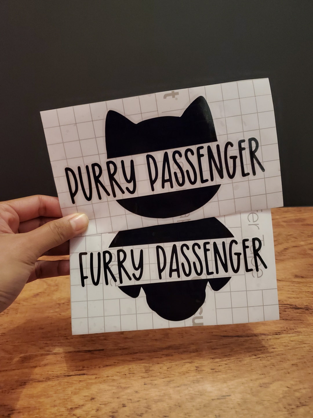 Car Decal Furry/purry Passenger Decal, Car Stickers, Car Vinyl Stickers ...