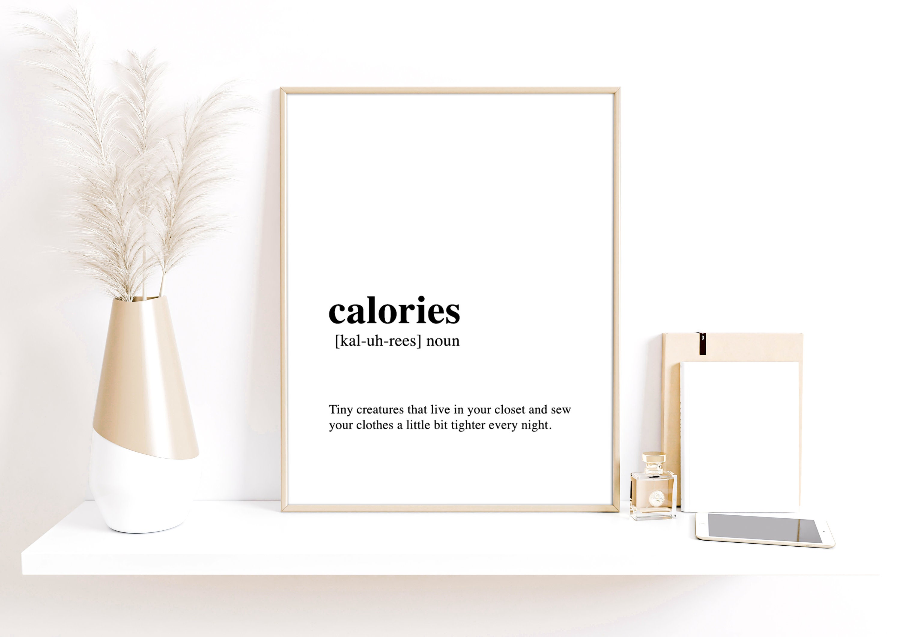 Calorie Definition Print Wall Art Living Room Print Home - Etsy