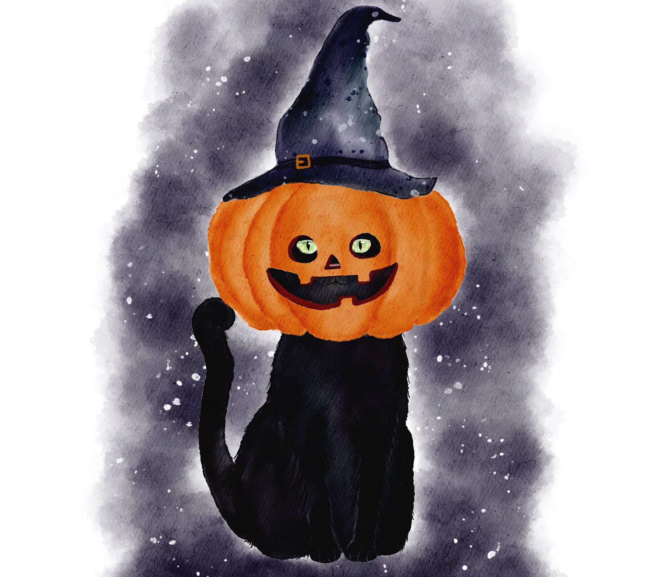 Halloween Wall Art, Black Cat Printable Poster, Halloween Poster ...