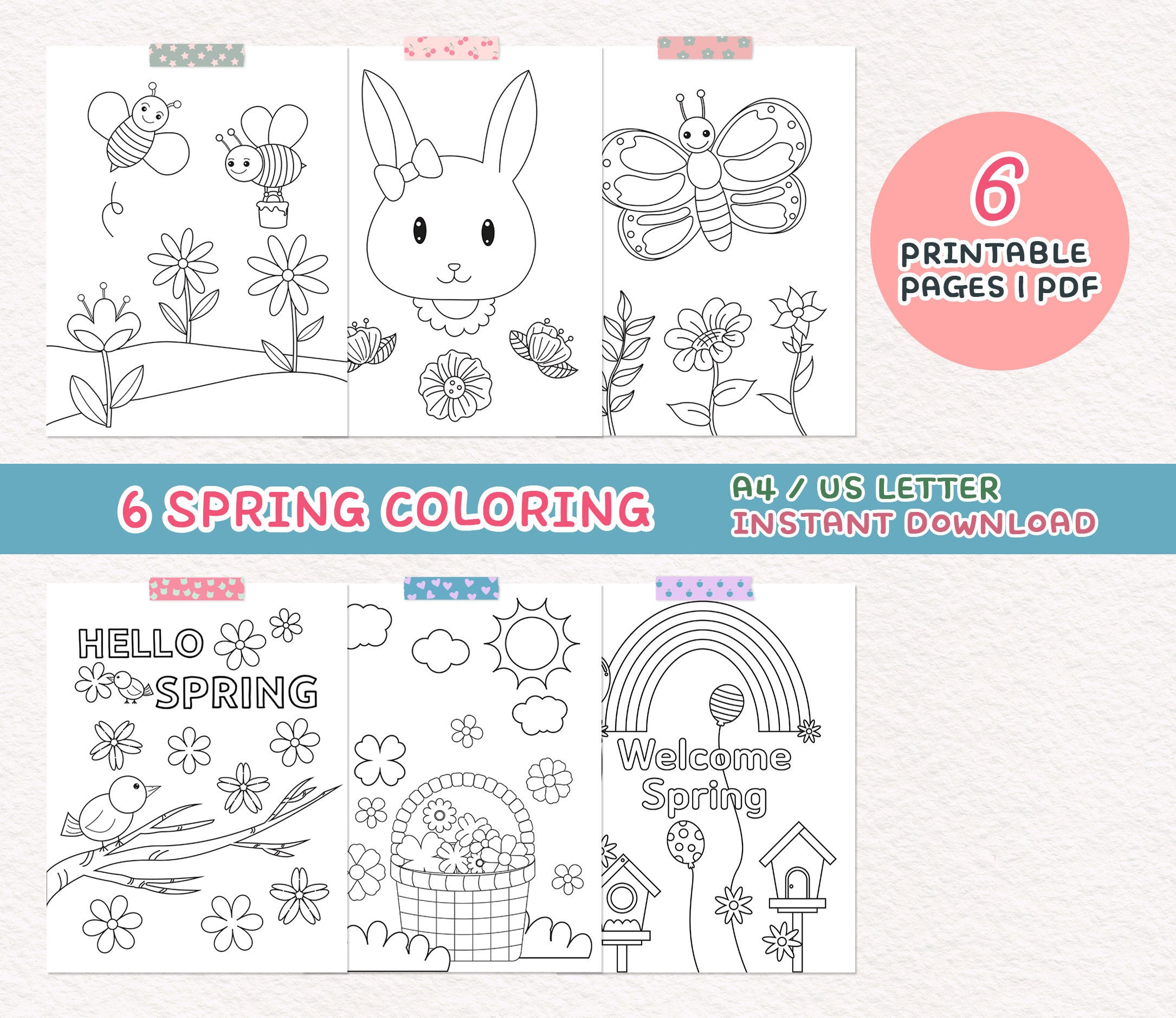 Coloring Pages for Kids, Spring Coloring Pages, Spring Coloring Sheets ...