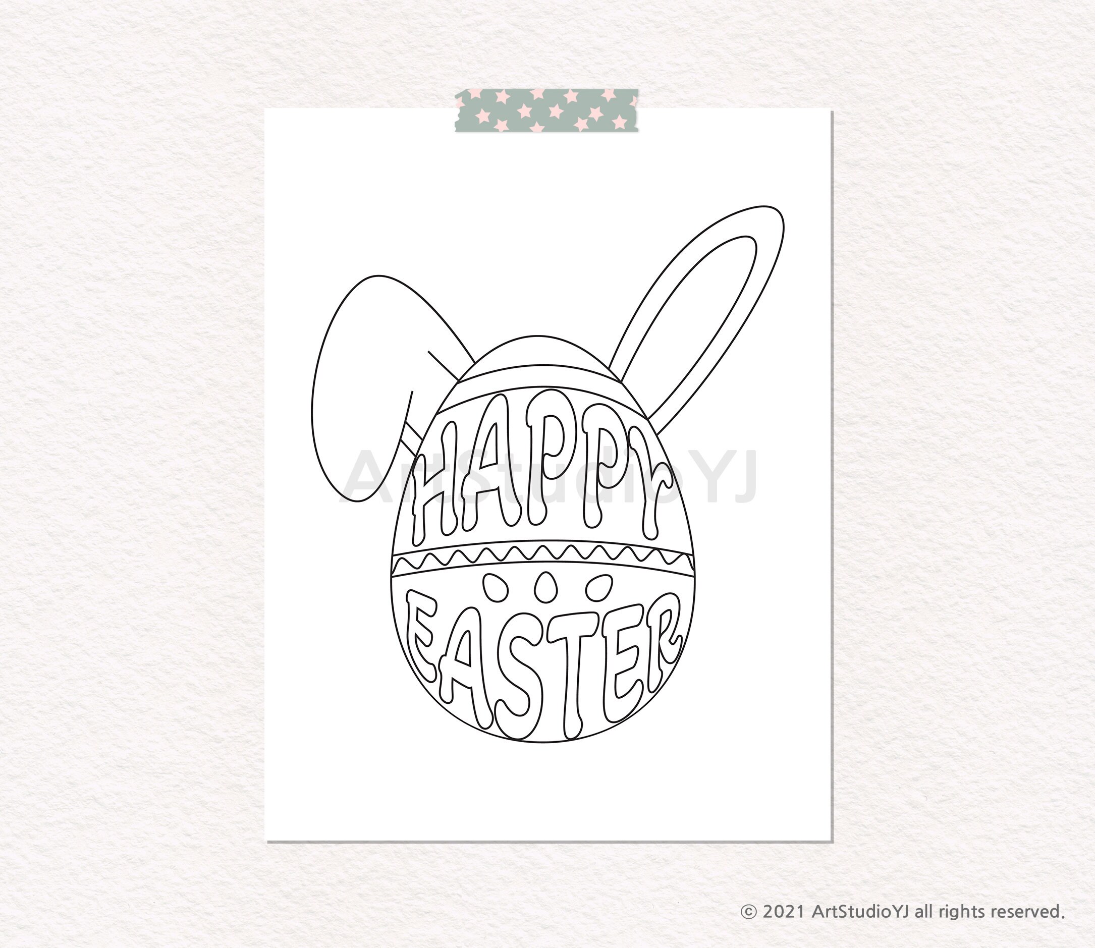 Easter Coloring Pages, 5 Printable Easter Coloring Pages for Kids, Egg ...