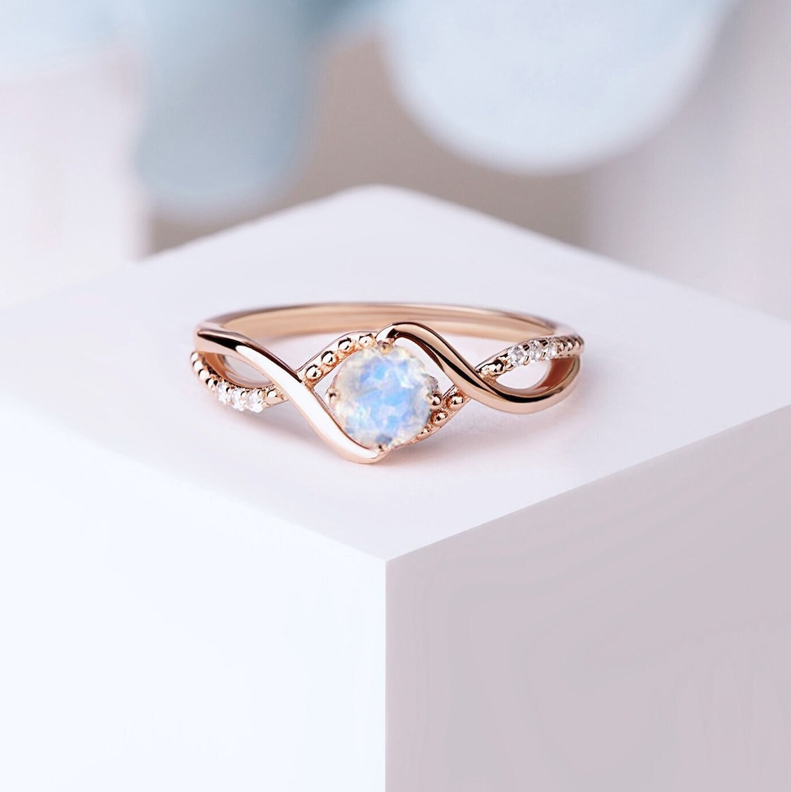 Engagement Ring Wedding Ring Promise Ring for Her Rose Gold - Etsy