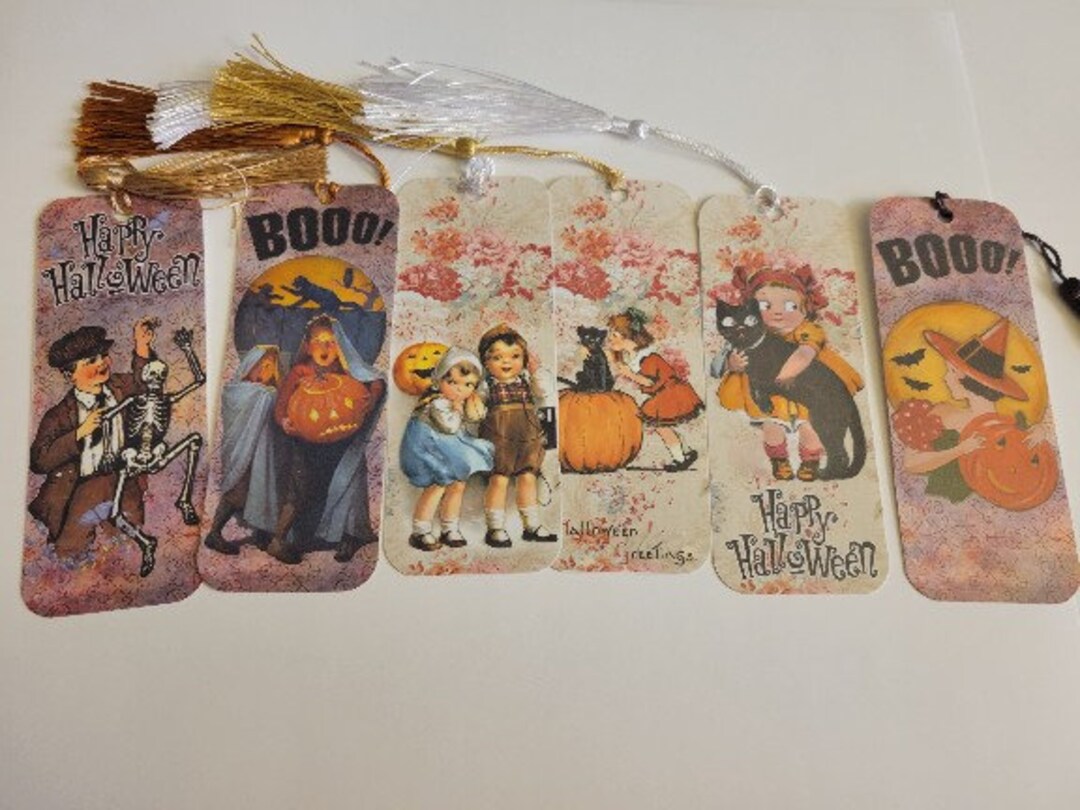 Vintage Halloween Book Marks - Etsy