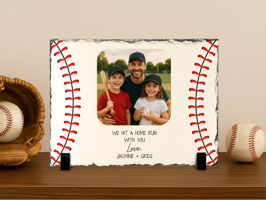 Personalized Photo Baseball Emblem Design Father's Day Baseball ...