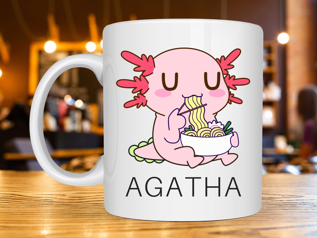 Kawaii Axolotl Coffee Mug, Cute Axolotl Gift, Walking Fish Lover, Funny ...
