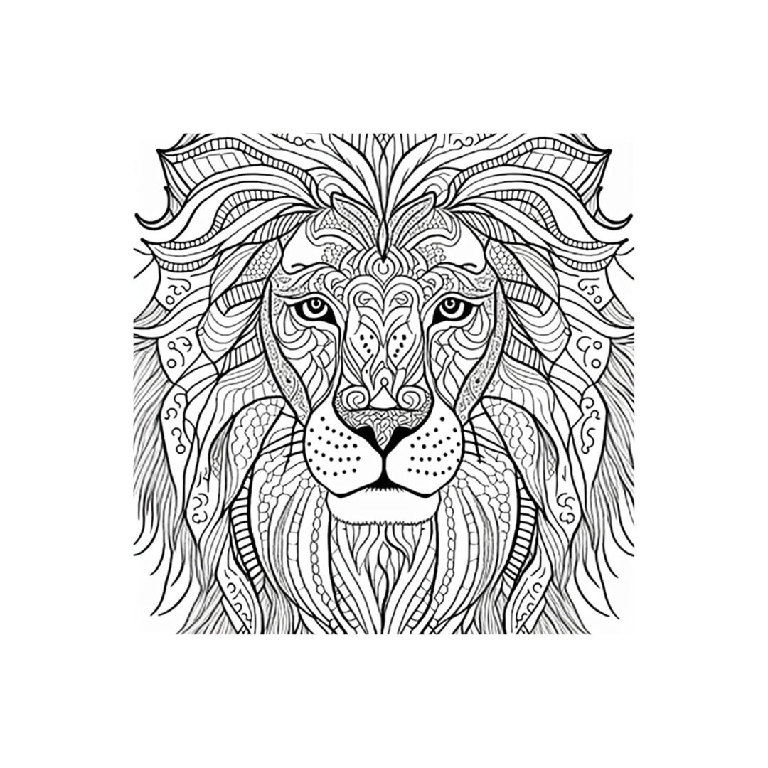 Original Art Printable Coloring Pages Tiger, Lion, Dragon, Frog - Etsy