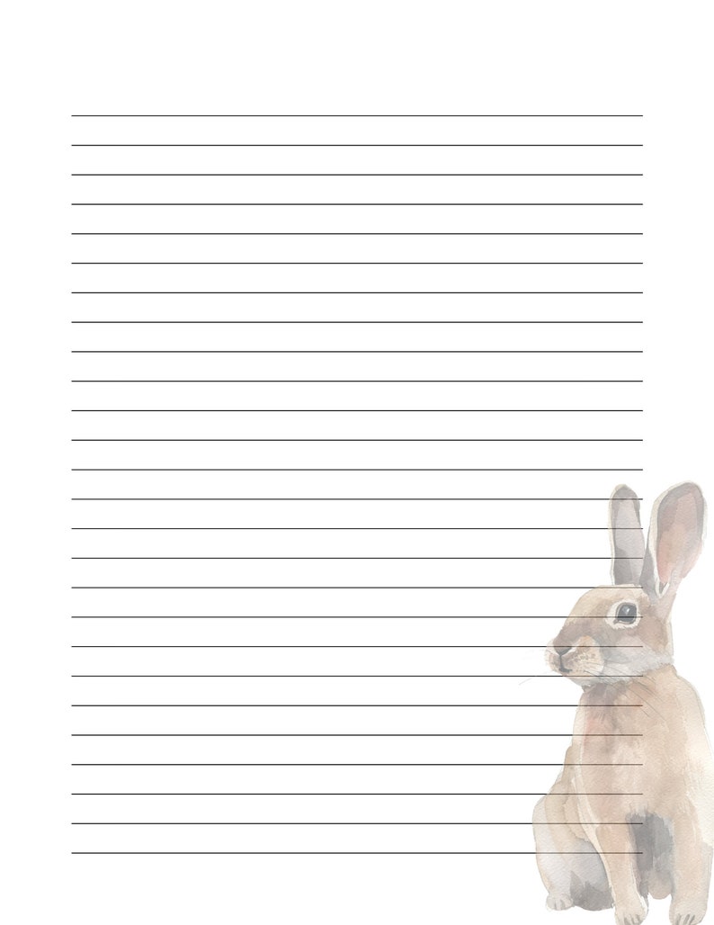 Cute Animals Printable Stationery / Digital Note Paper / - Etsy