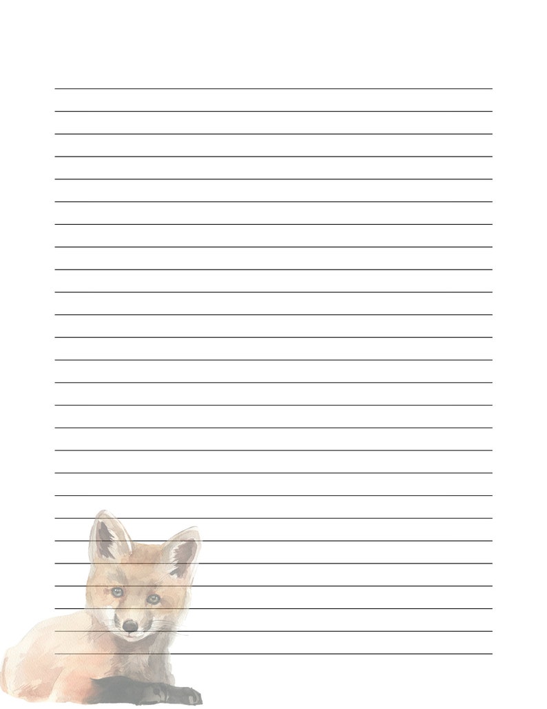 Cute Animals Printable Stationery / Digital Note Paper / - Etsy