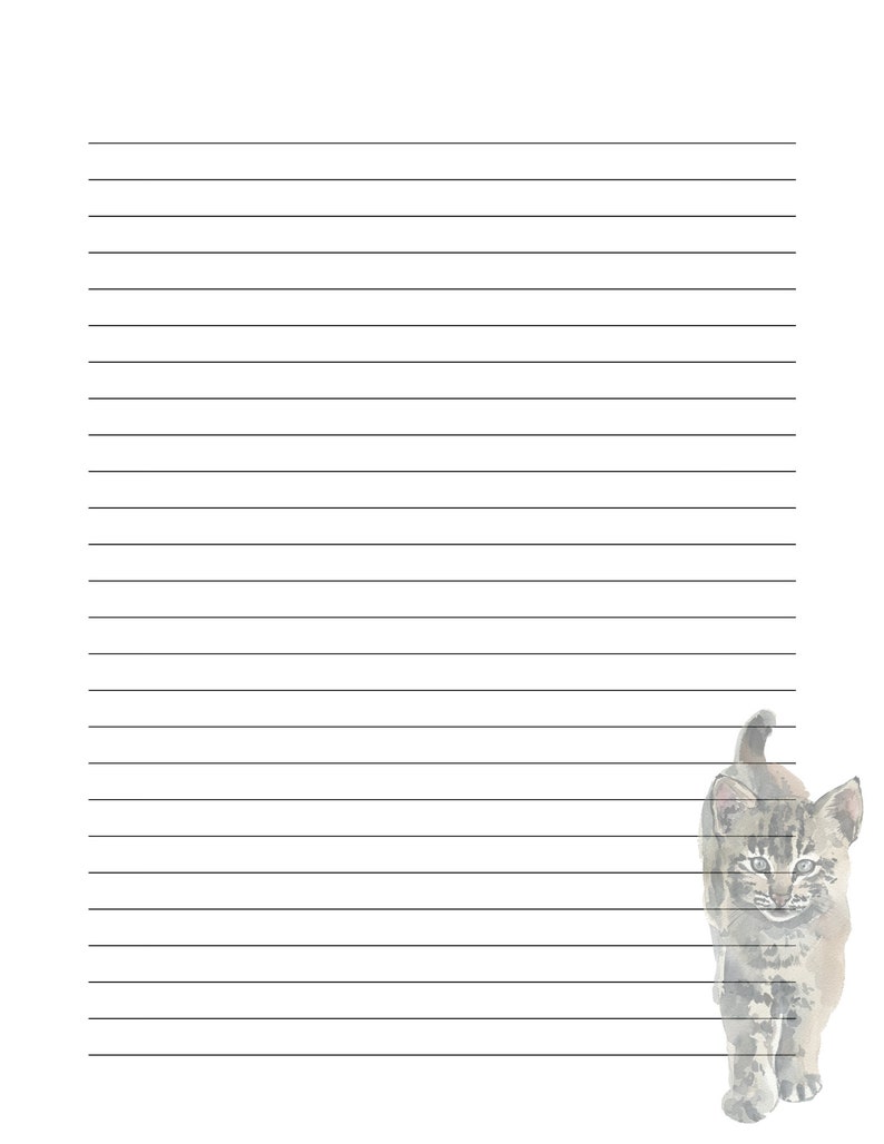 Cute Animals Printable Stationery / Digital Note Paper / - Etsy