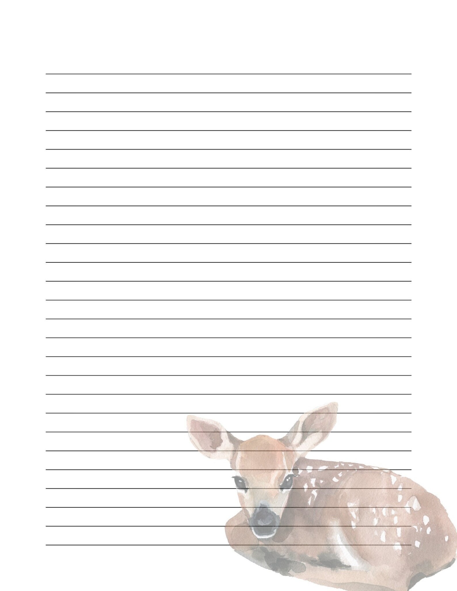 Cute Animals Printable Stationery / Digital Note Paper / - Etsy