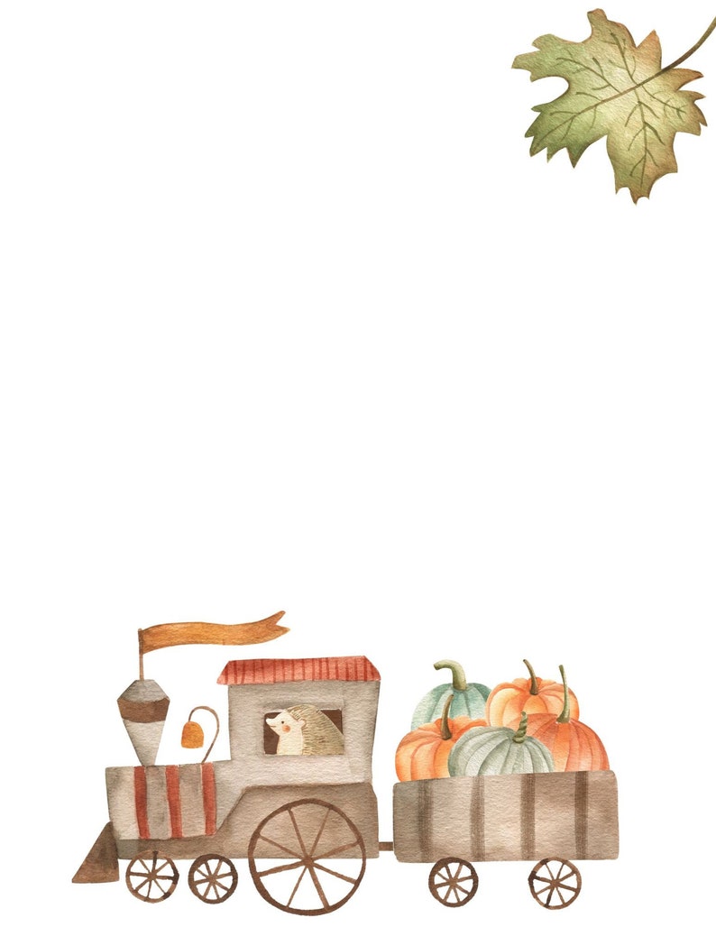Fall, Thanksgiving, Autumn Printable Stationary, 3 Designs - Etsy