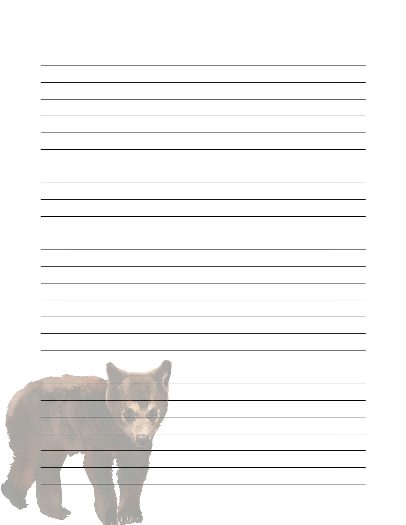 Cute Animals Printable Stationery / Digital Note Paper / - Etsy