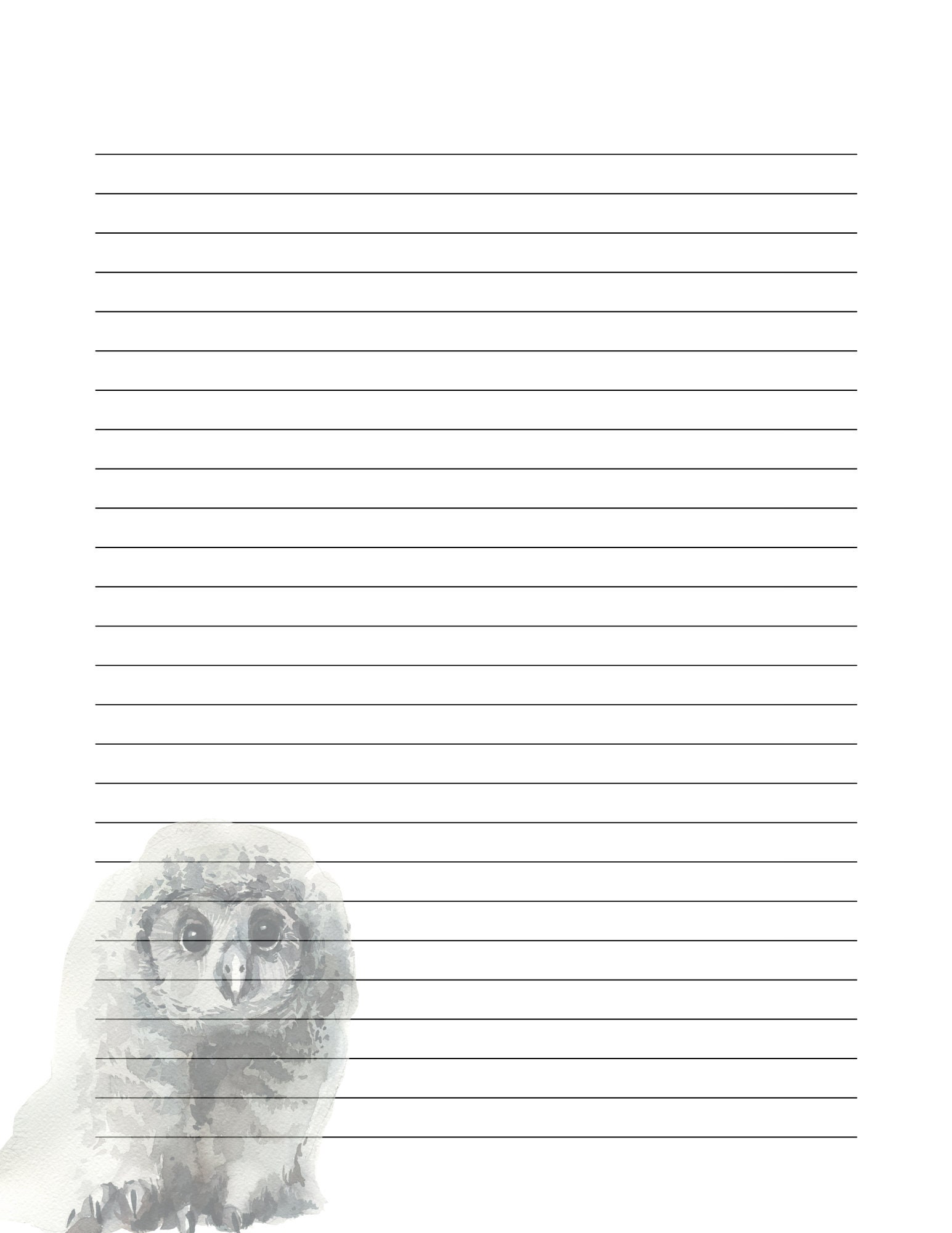Cute Animals Printable Stationery / Digital Note Paper / - Etsy